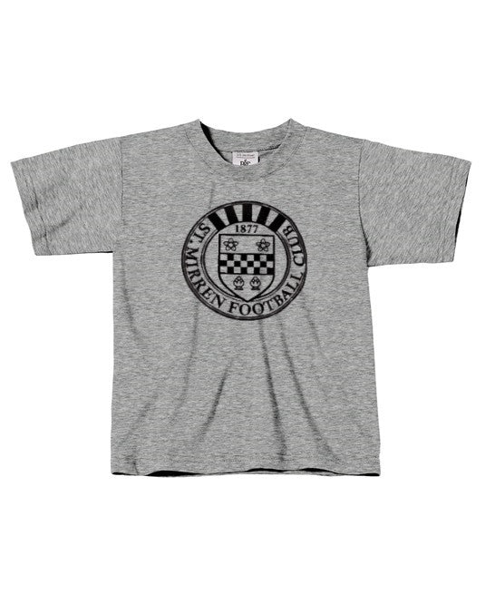 Jnr Mono Crest T-Shirt Grey – St Mirren Direct